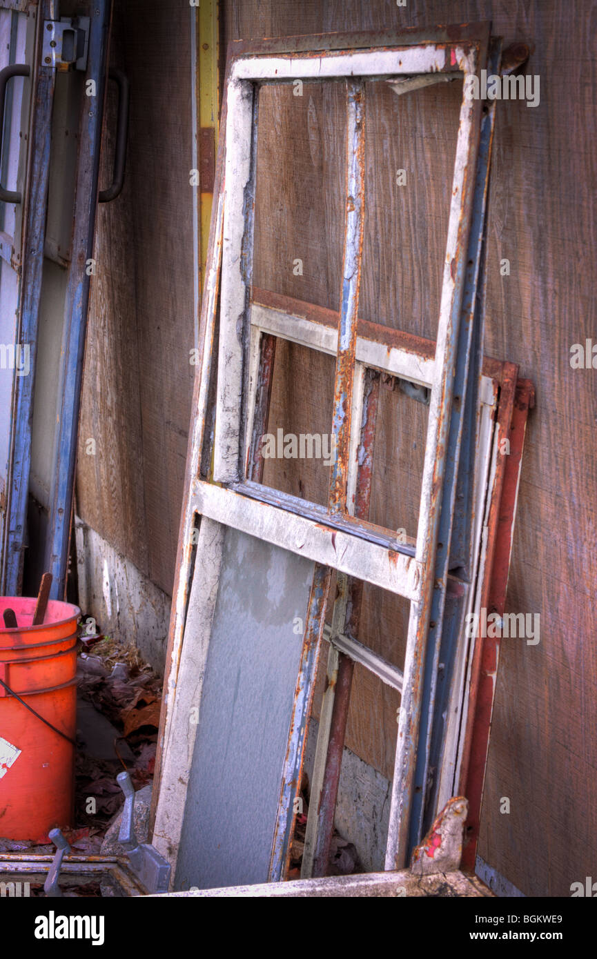 Old window frames hi-res stock photography and images - Alamy