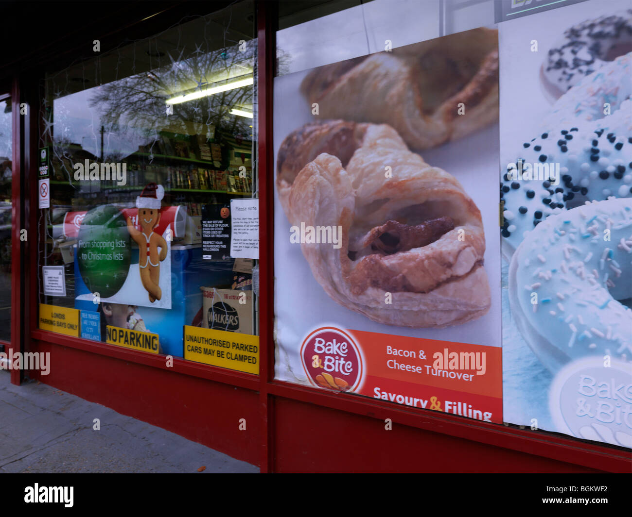 Shop Front advertising Biscuits Corner Shop Epsom Downs Surrey Stock ...
