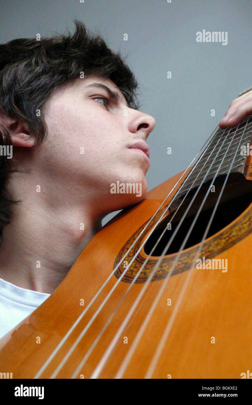 guitar and portrait Stock Photo - Alamy