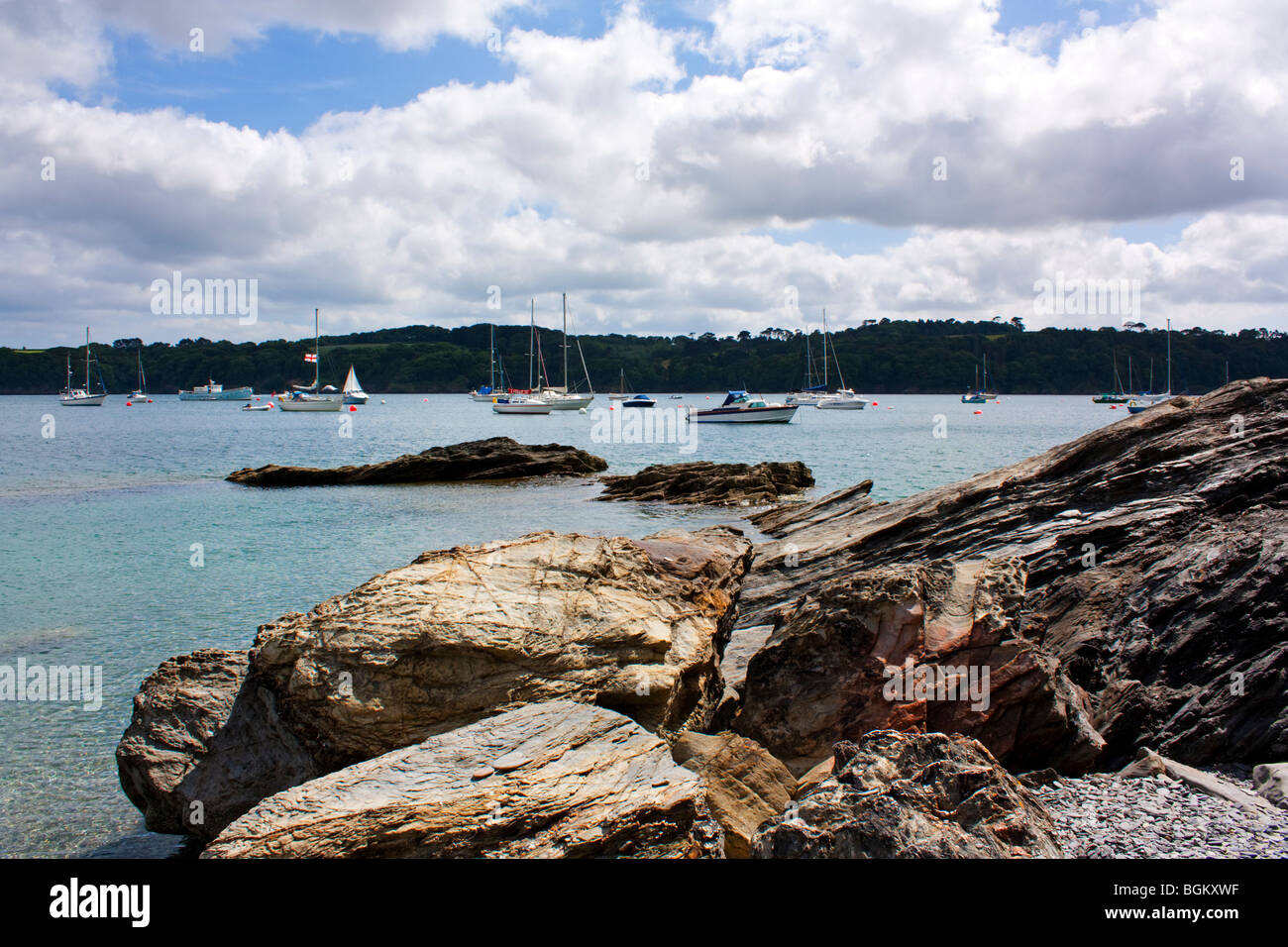 Grebe Beach on the River Helford, Cornwall England UK Stock Photo - Alamy