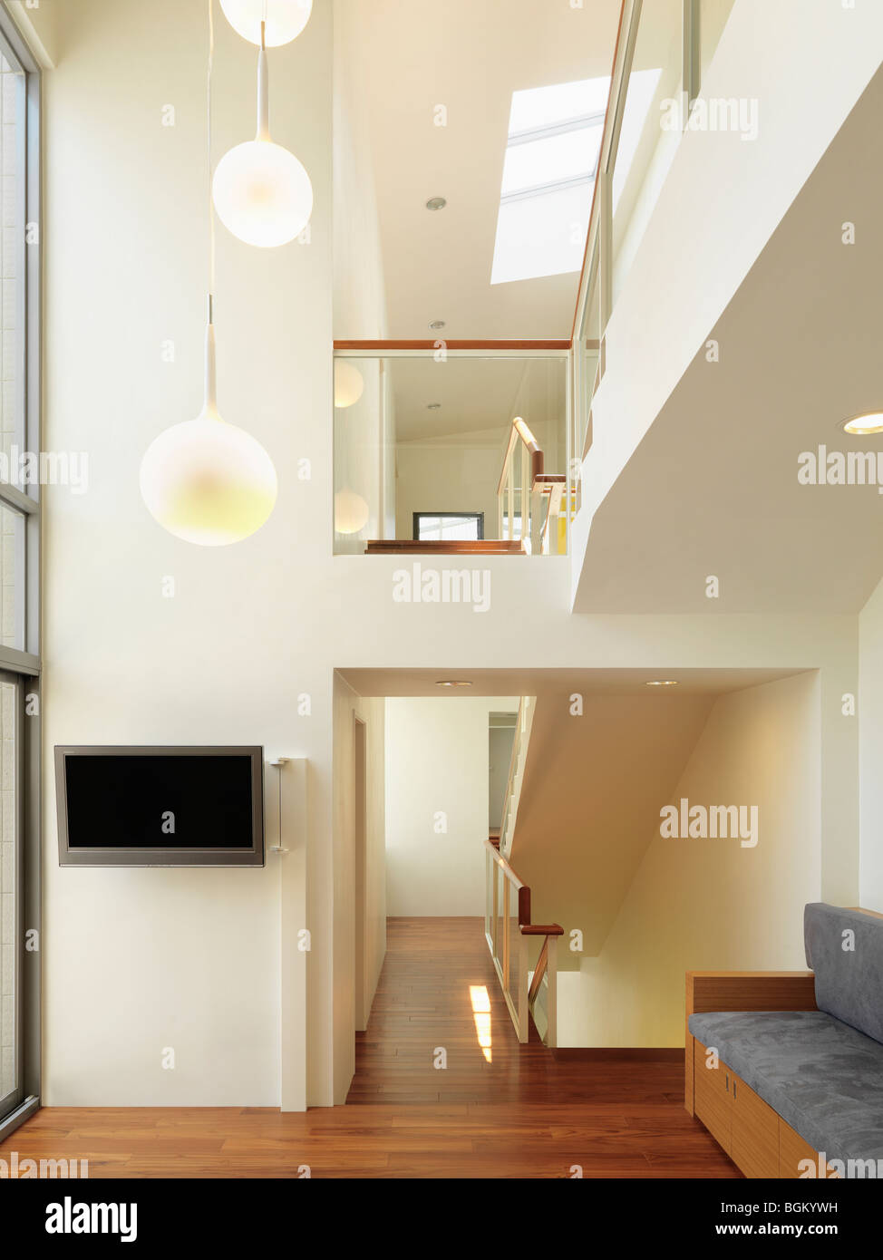 Multiple story modern interior Stock Photo - Alamy