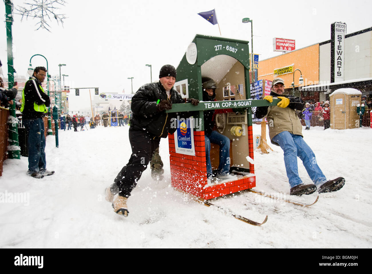 2009 Anchorage, Alaska Fur Rondezvous (Rondy) outhouse races Stock ...