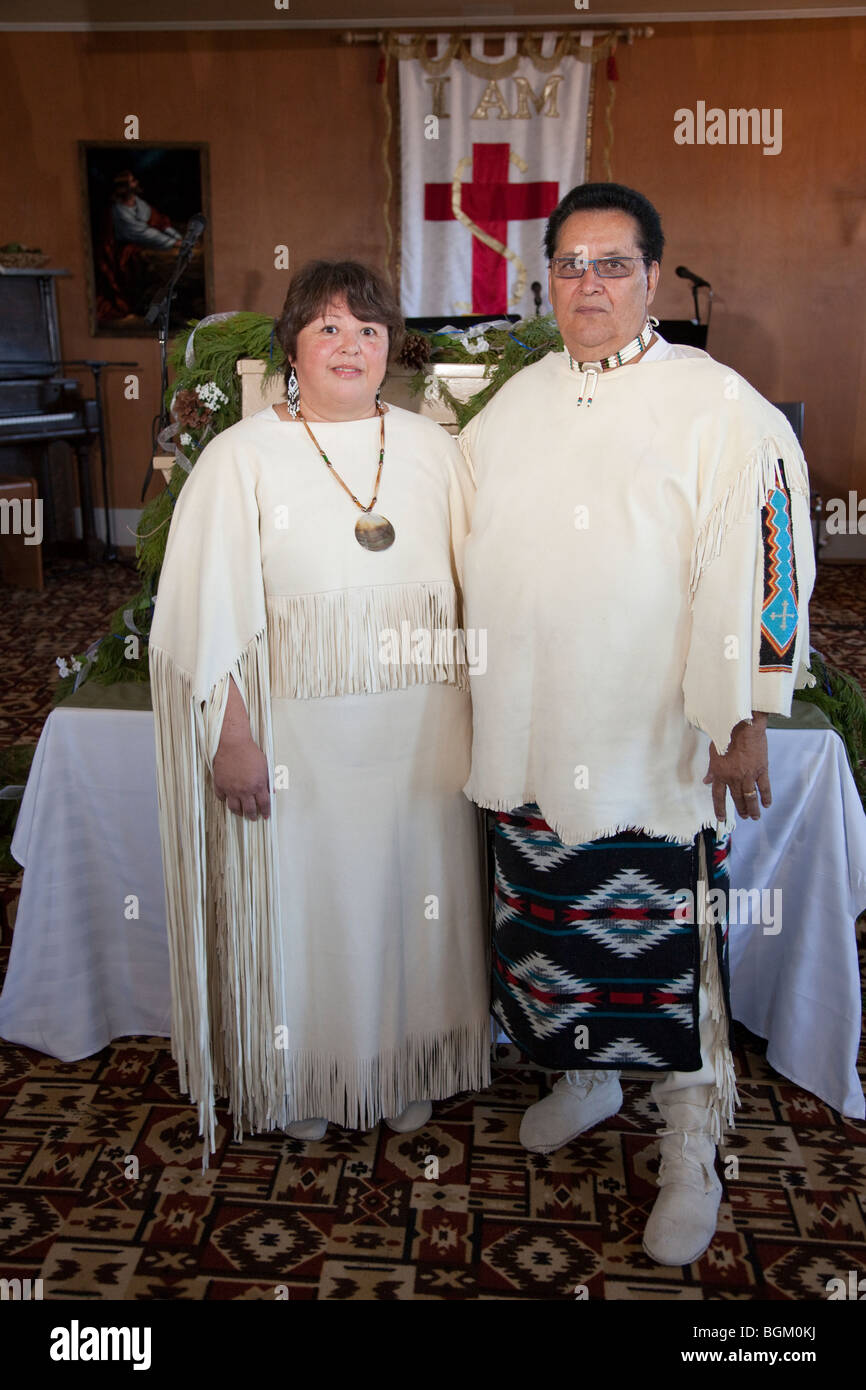Native American ministers, of the Williamson River Indian Church, are ...