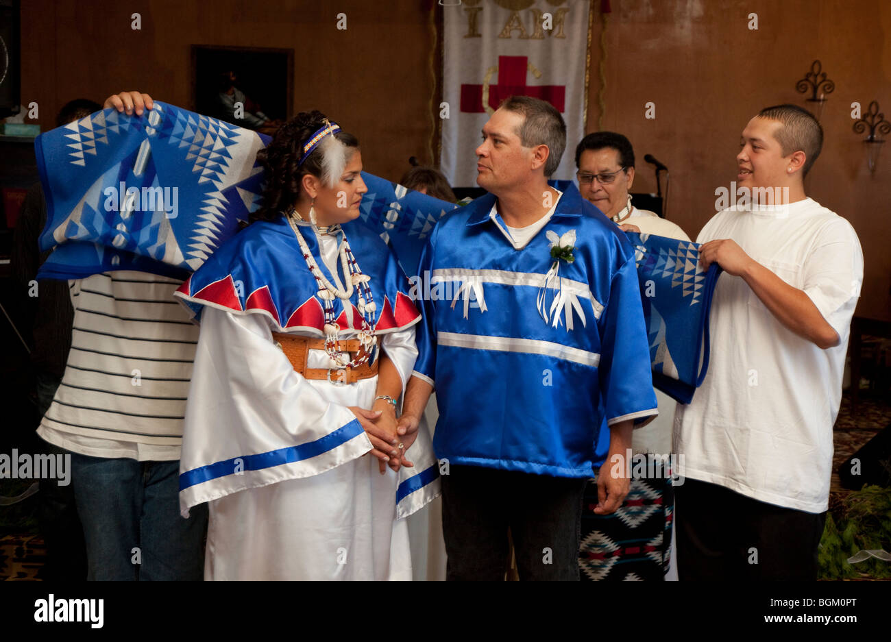 Native American wedding at the Williamson River Indian church wrapped ...