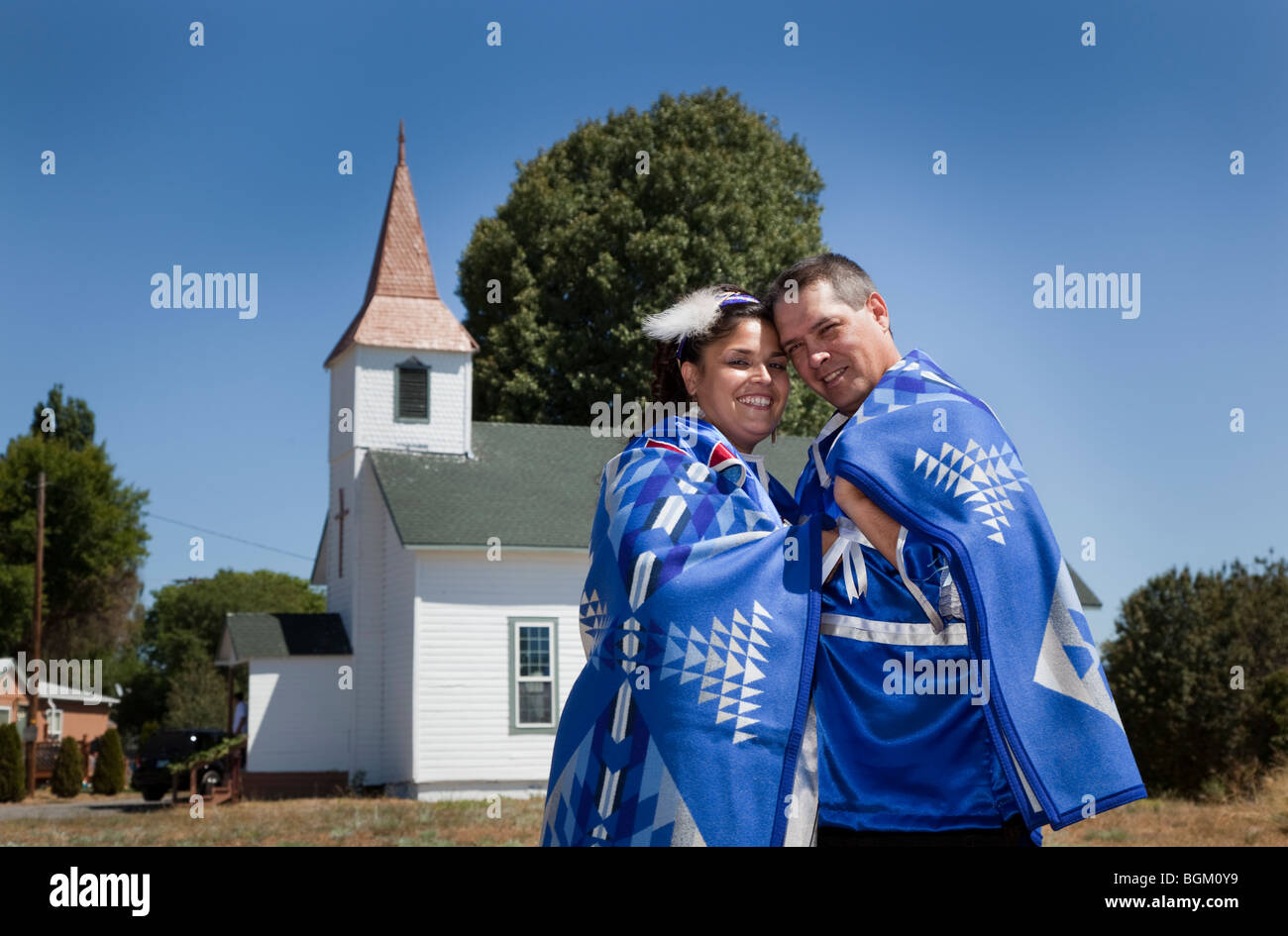 Native American wedding at the Williamson River Indian church wrapped ...