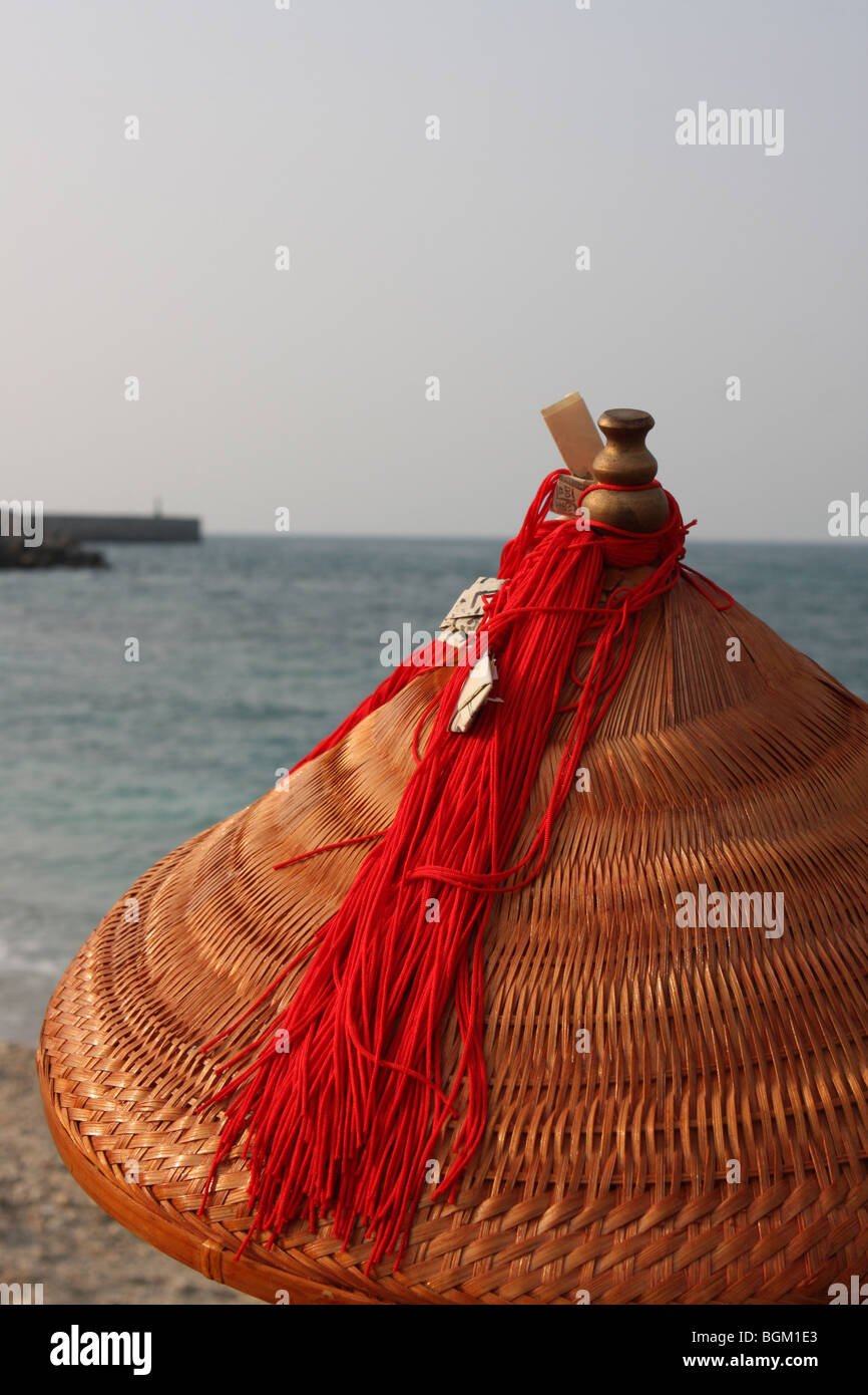traditional taiwanese hat for the wang yeh festival Stock Photo - Alamy