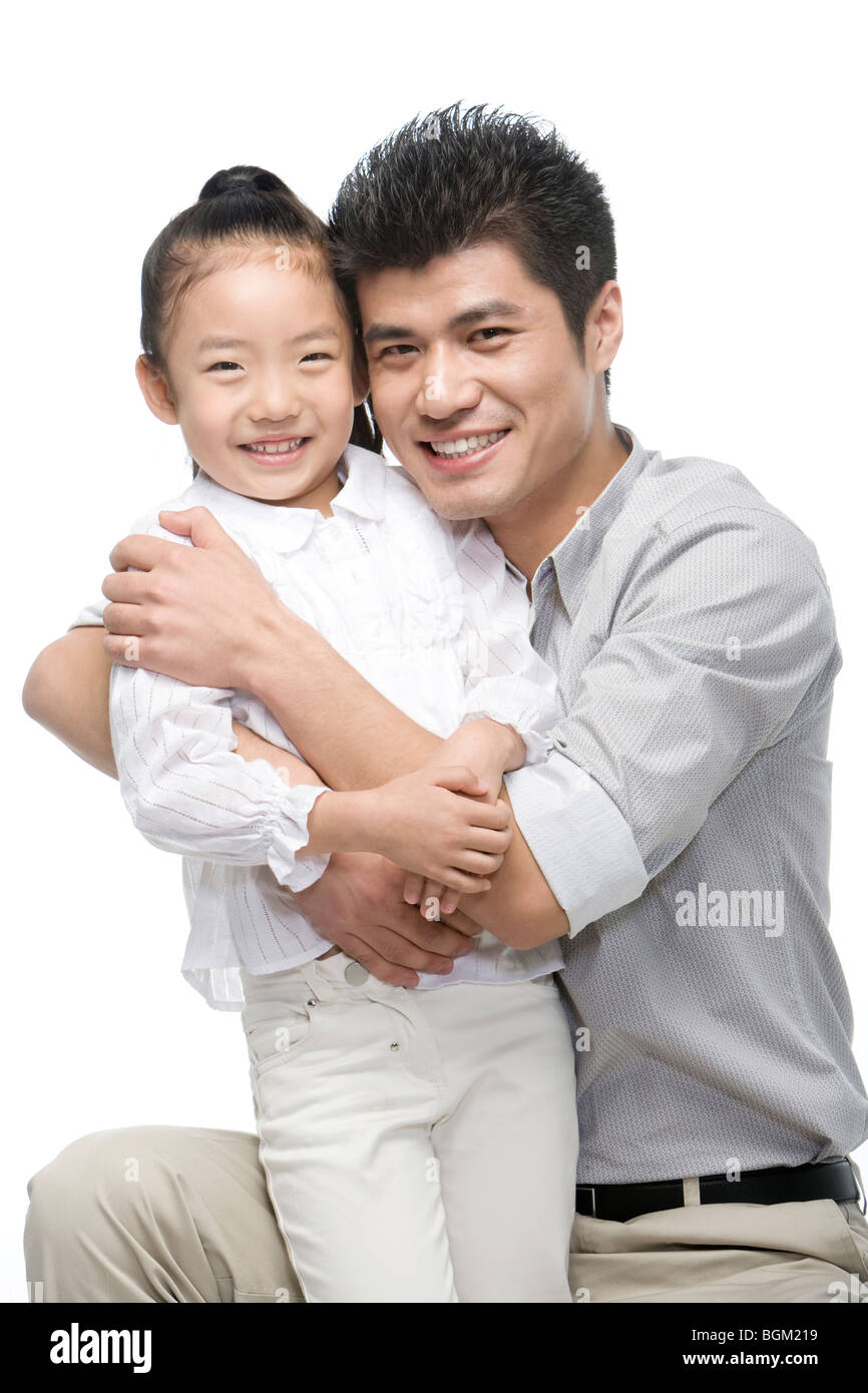 Portrait of father and daughter Stock Photo - Alamy