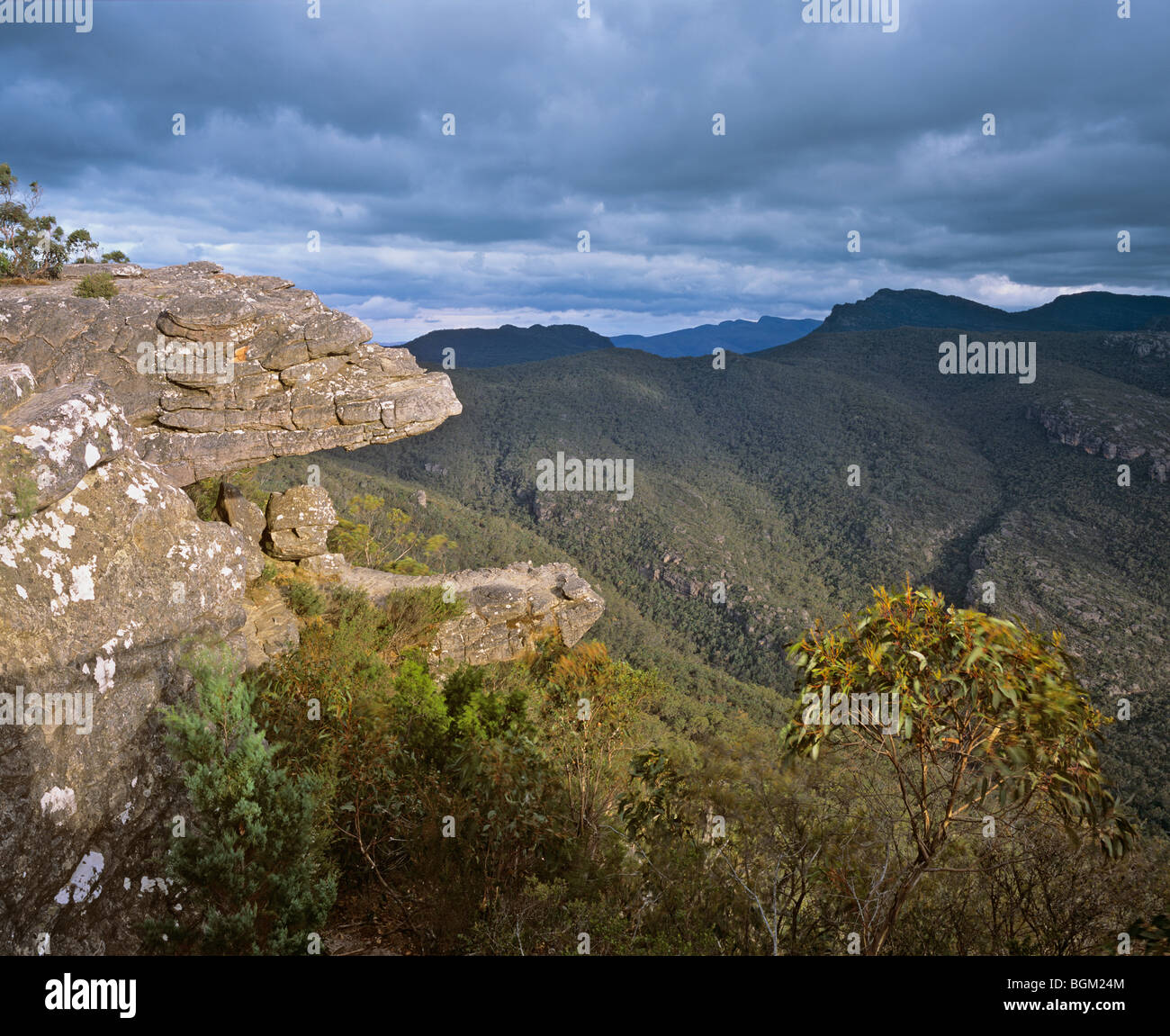Rocky outcrop known as The Balconies, Grampians National Park, Victoria ...