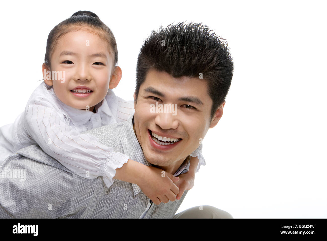 Portrait of father and daughter Stock Photo - Alamy