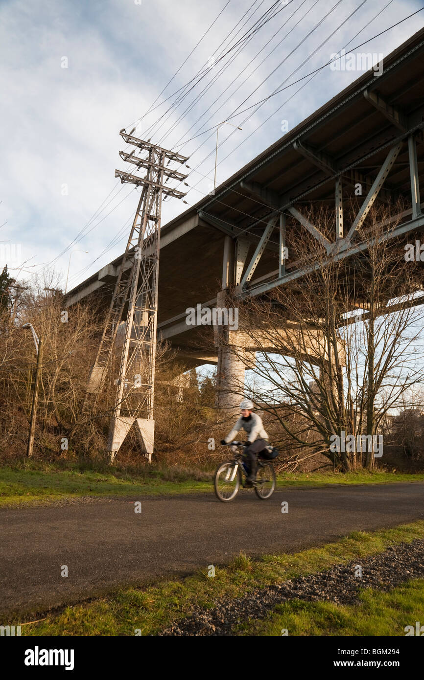 Cycle the burke gilman trail hi-res stock photography and images - Alamy