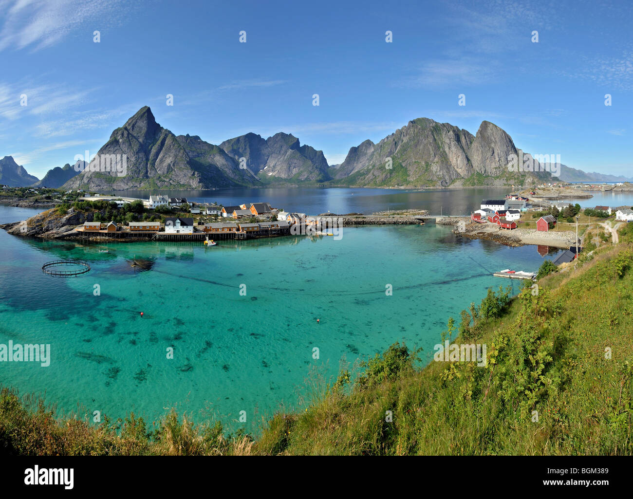 Scenery over Sakrisøy at Reine, Moskenes, Lofoten Stock Photo - Alamy