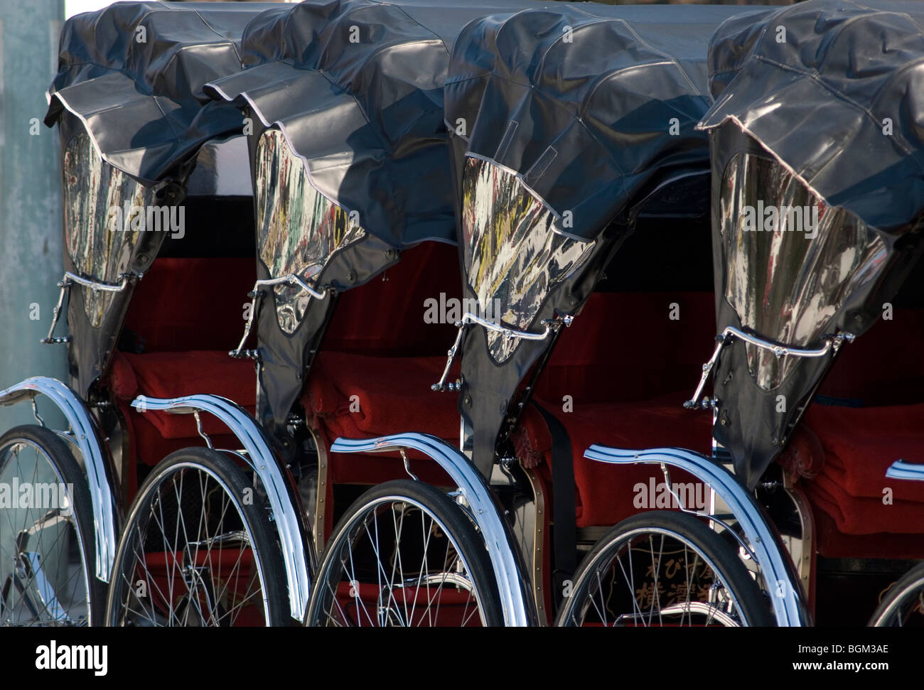 Rickshaw carts on Wakamiya Oji Avenue in Kamakura Stock Photo - Alamy