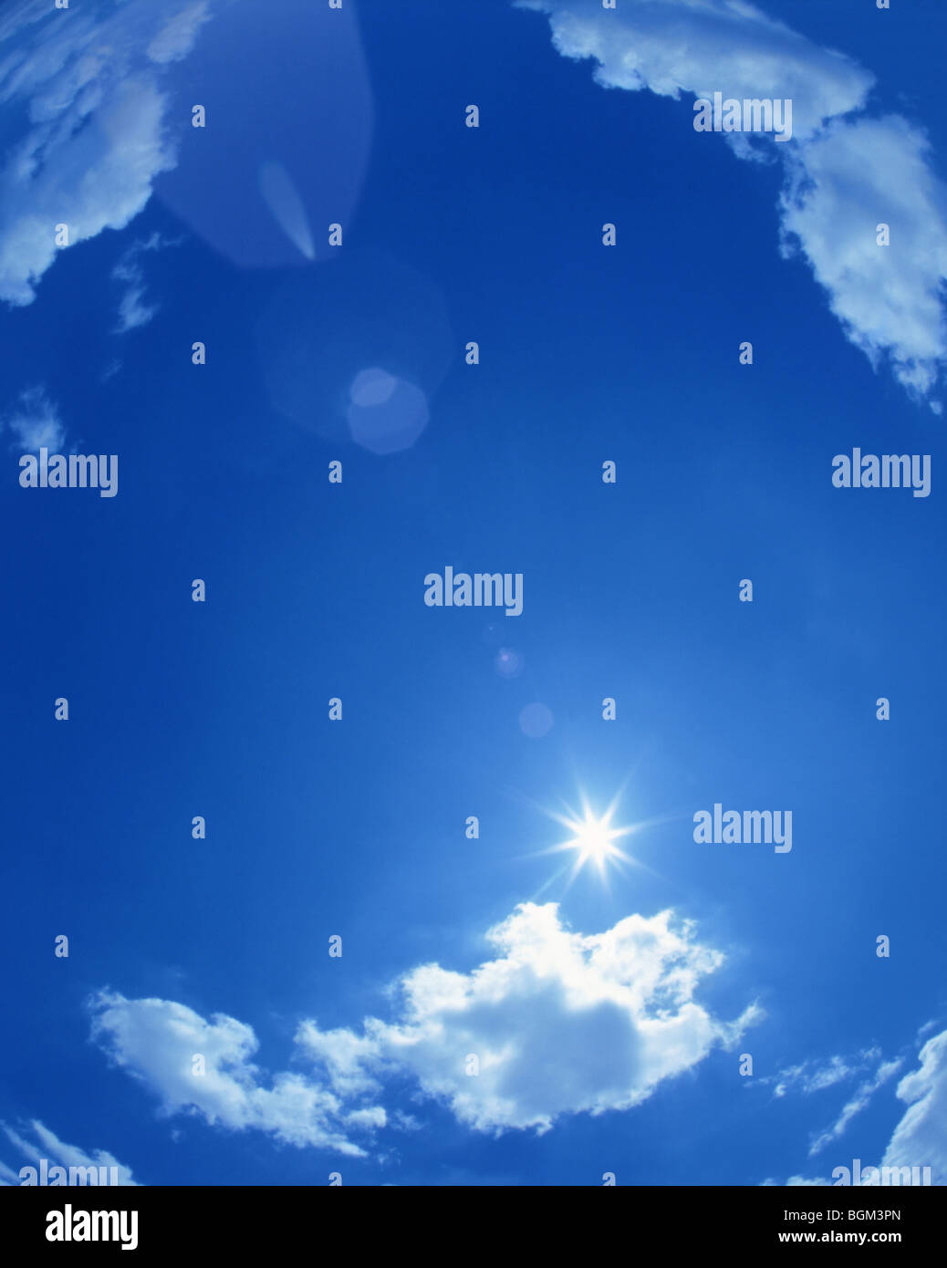 Sunlight blue sky and clouds Stock Photo - Alamy