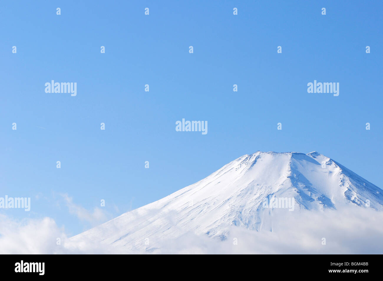 Mt. Fuji covered in snow. Yamanakako Yamanashi Prefecture Japan Stock ...