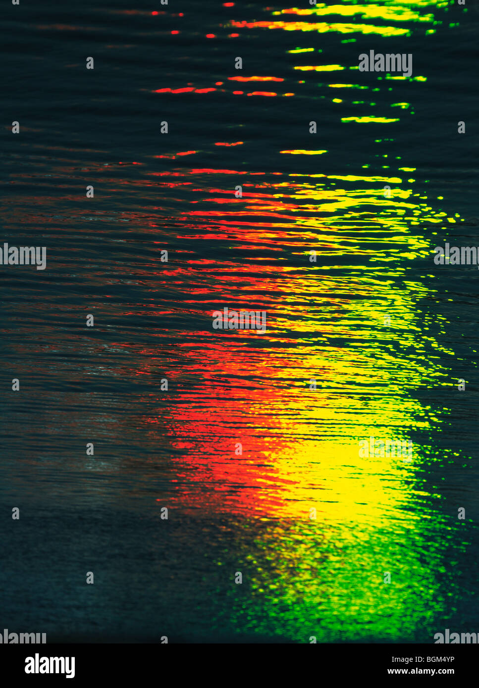 Water surface with lights Stock Photo - Alamy