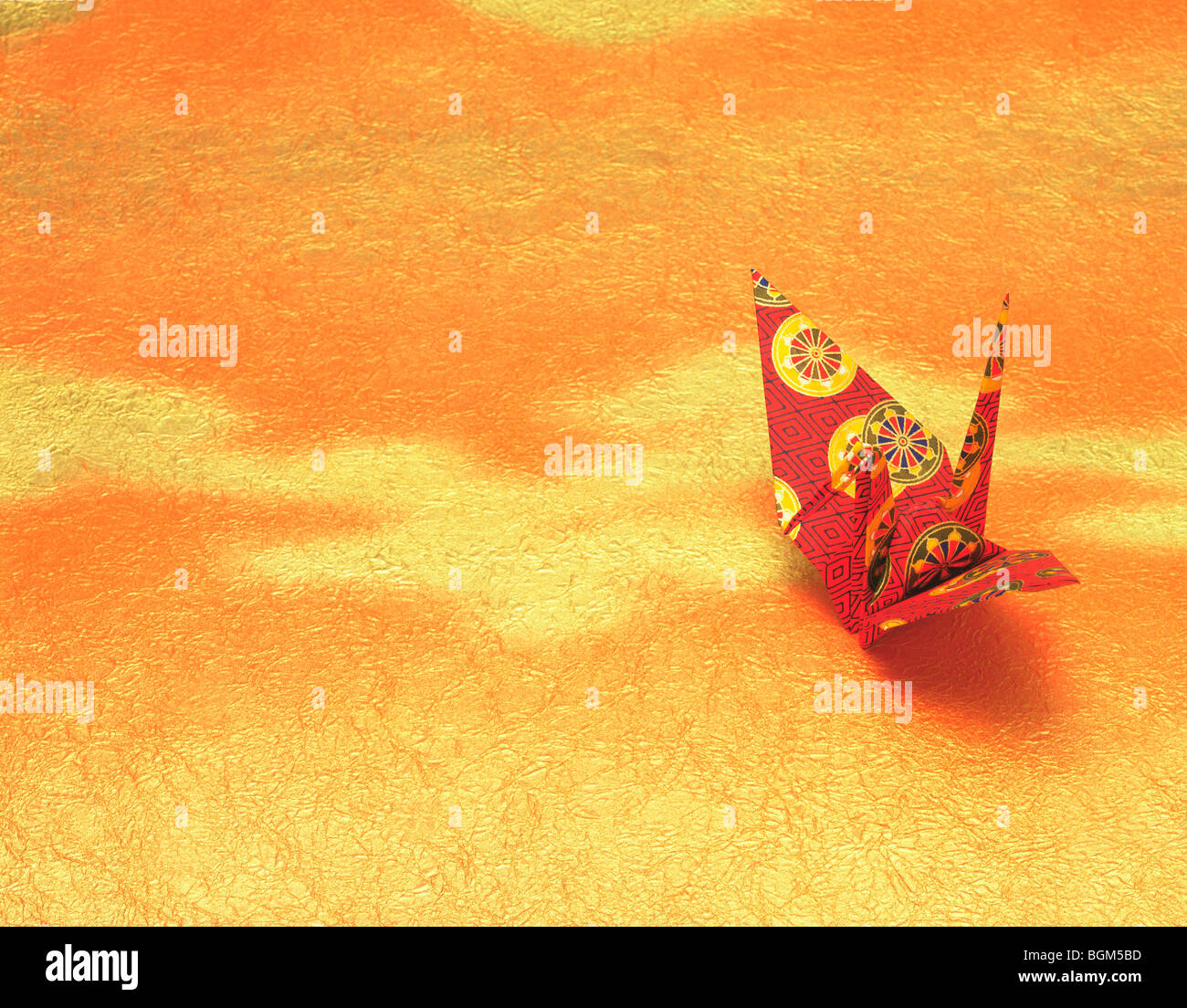 Folded paper crane Stock Photo - Alamy
