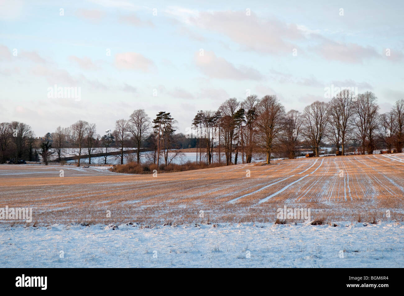Snow on ploughed field hi-res stock photography and images - Alamy