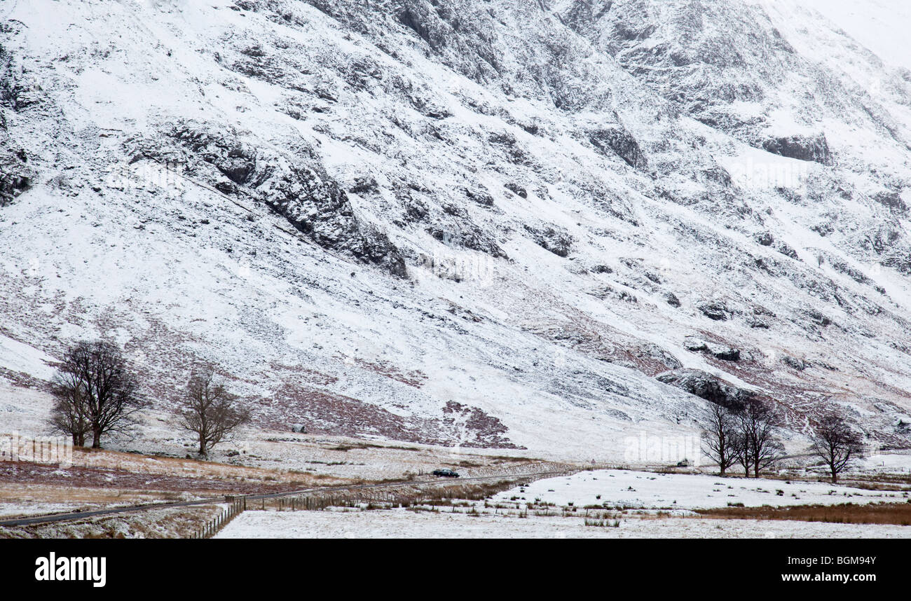 Aonach Eagach Ridge Glencoe covered in Snow Stock Photo - Alamy