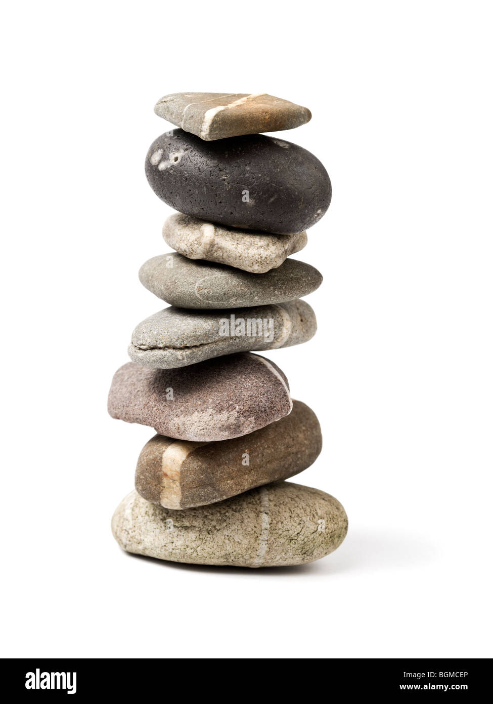 stack of pebbles in balance, isolated on white Stock Photo - Alamy