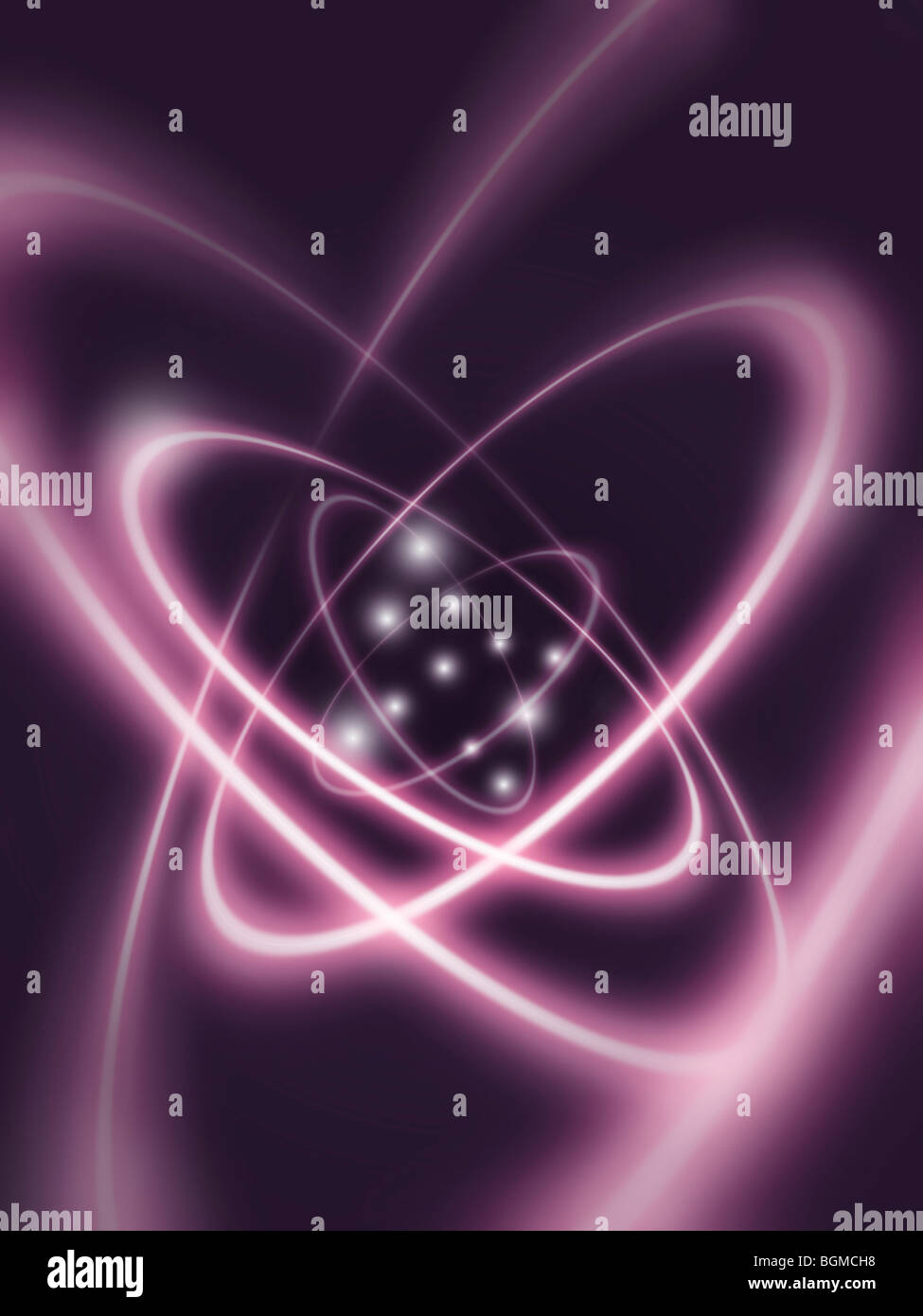 Illuminated purple rings and circles of light Stock Photo - Alamy