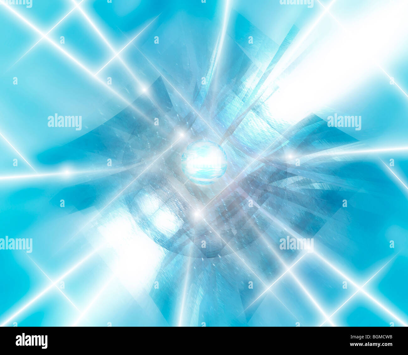 Sphere radiating light Stock Photo - Alamy