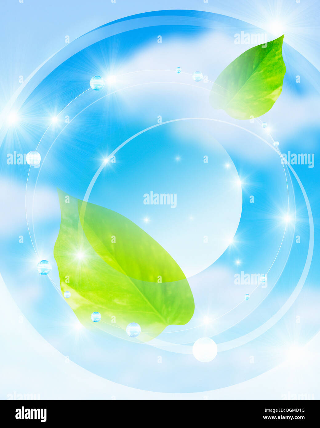 Two leaves floating in the sky Stock Photo - Alamy