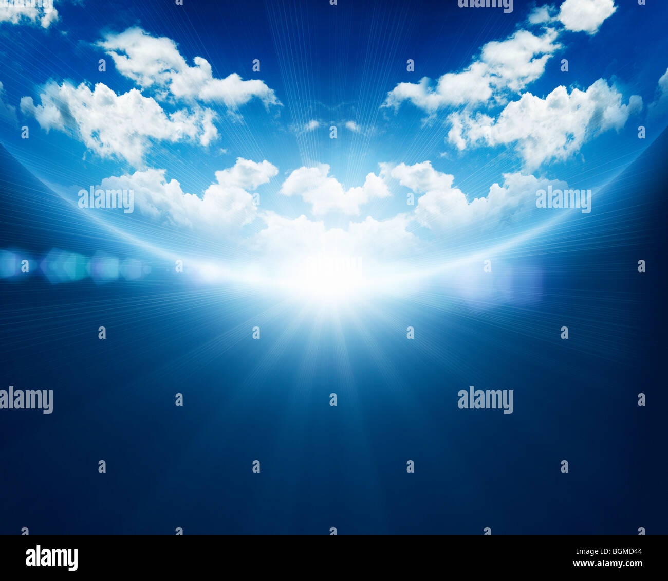 Abstract image of a curved horizon Stock Photo - Alamy