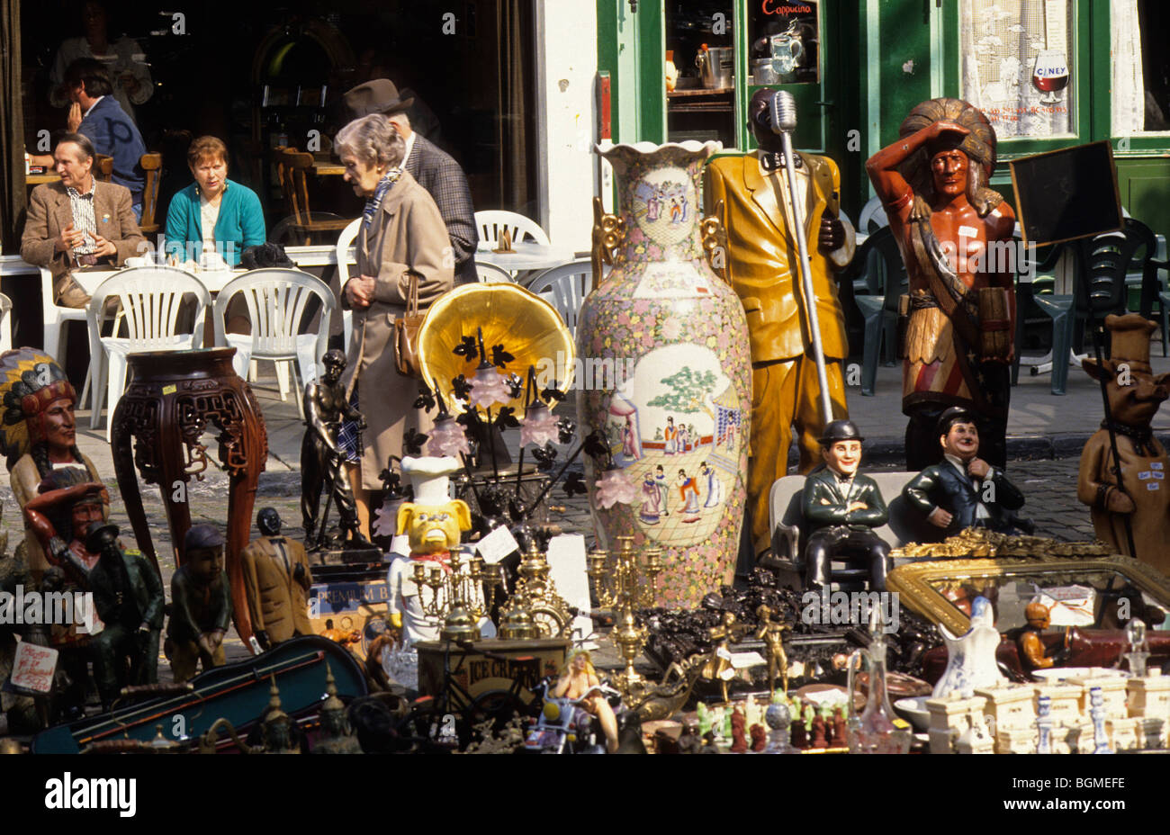 Flea Market Place Grand Sablon Brussels Belgium Stock Photo - Alamy