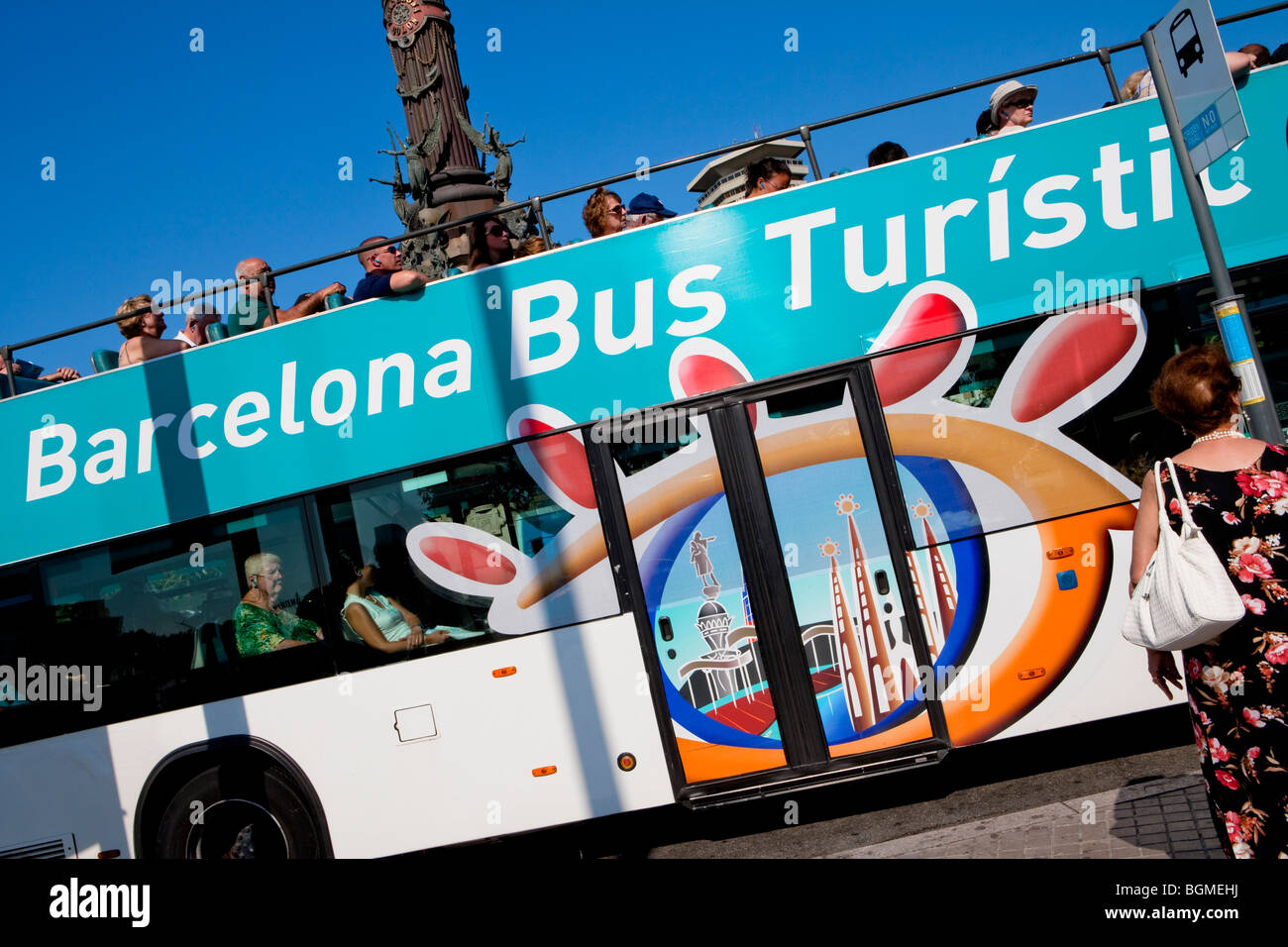 Barcelona - Touristic bus Stock Photo - Alamy