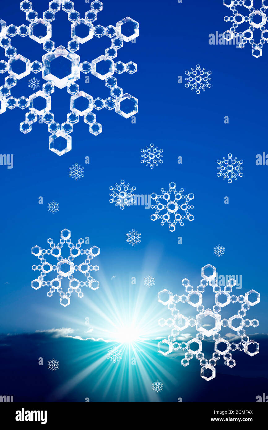 Snowflakes in the Sky Stock Photo - Alamy