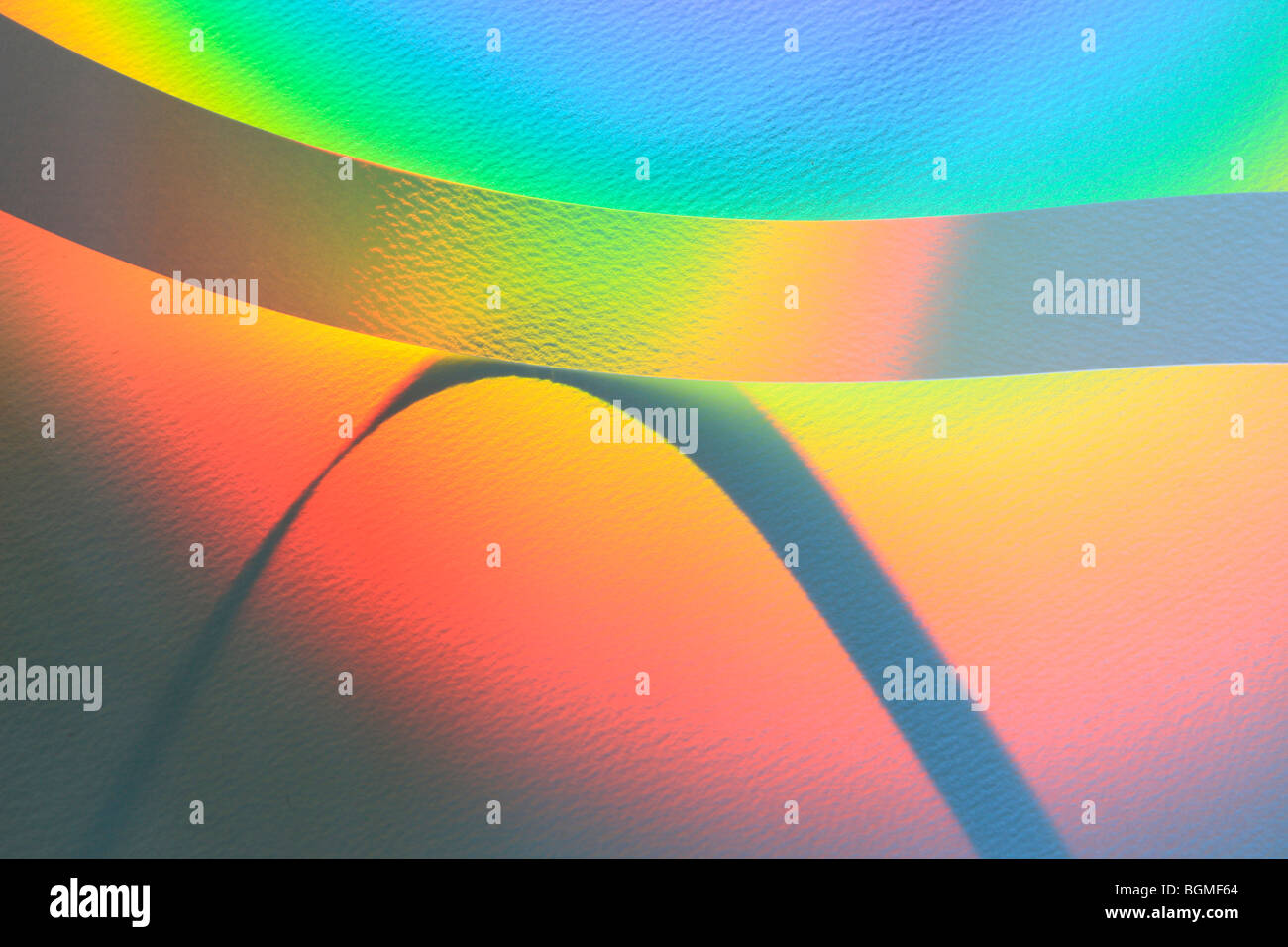 Ribbons on a Rainbow Background Stock Photo - Alamy
