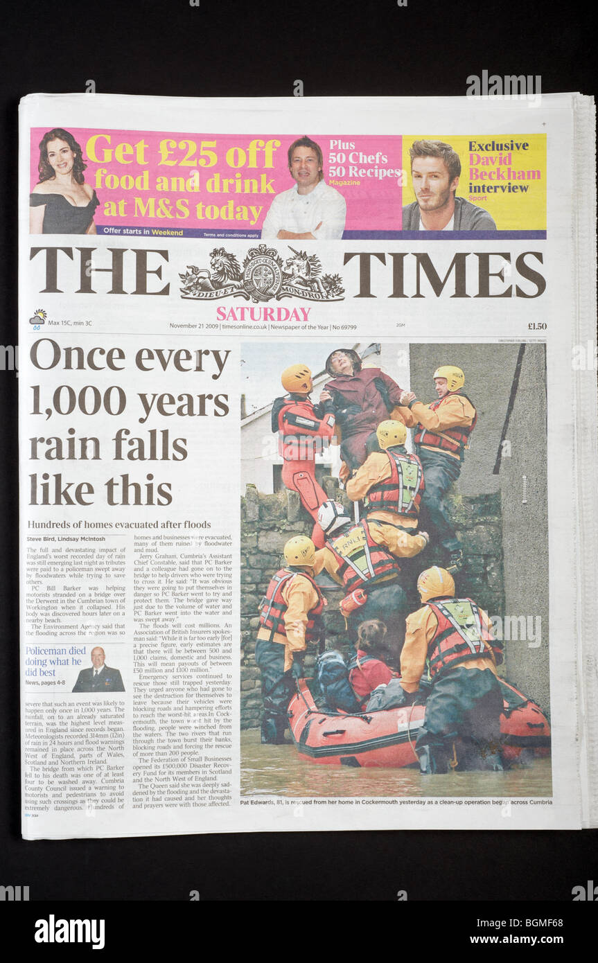 The london times newspaper front page hi-res stock photography and ...