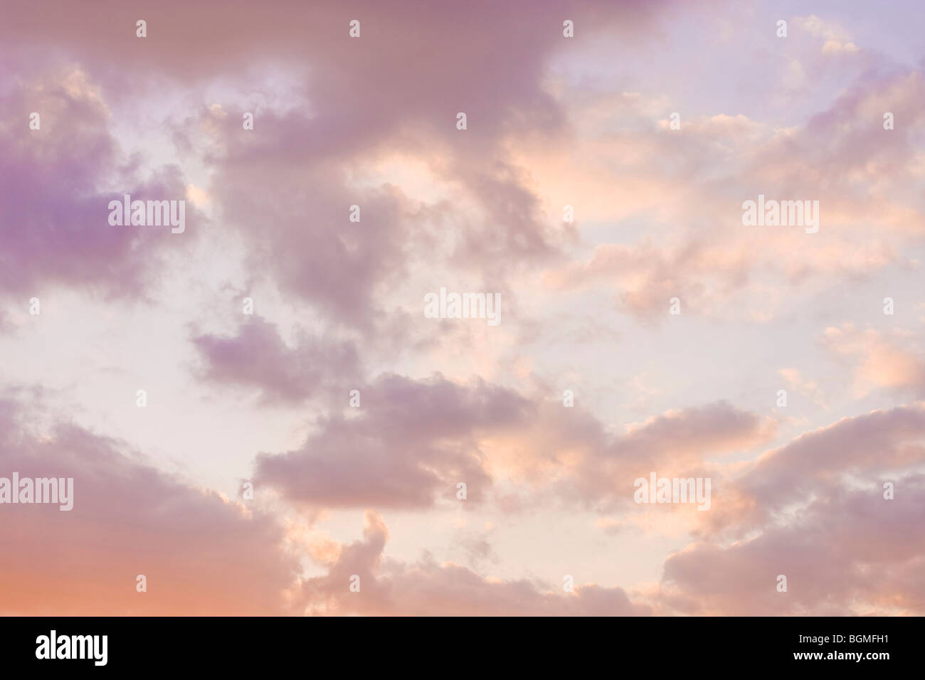 Sunset with pink clouds Stock Photo - Alamy