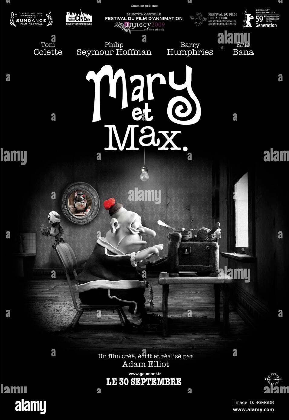 Mary and Max Year : 2009 Director : Adam Elliot Animation French poster ...