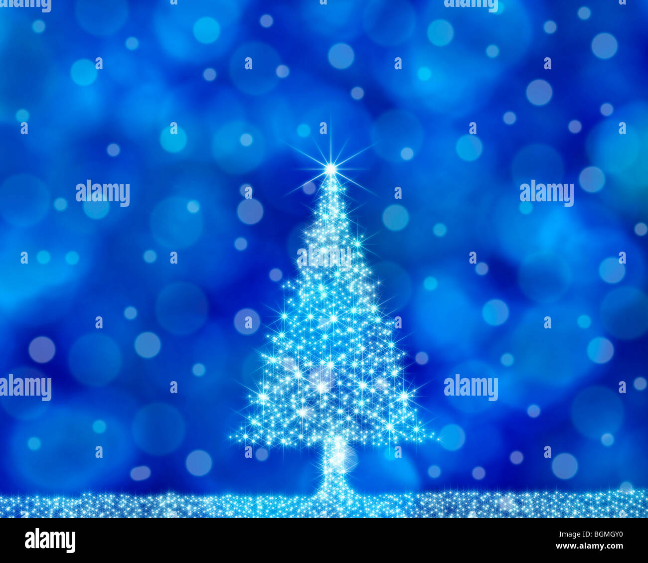 Sparkling Christmas Tree Stock Photo - Alamy