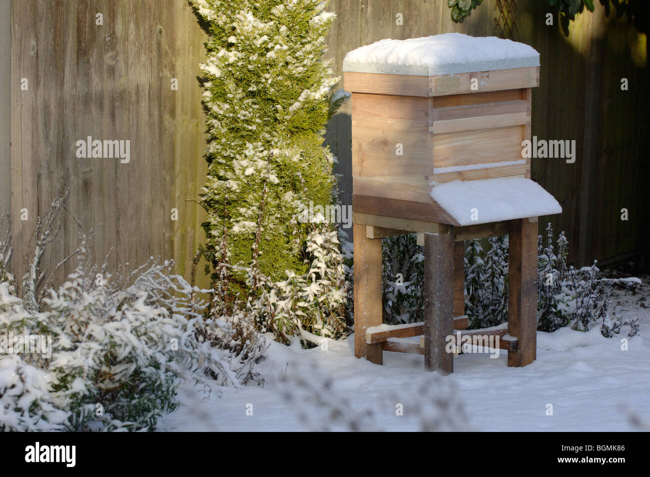 National Bee hive in winter Stock Photo - Alamy