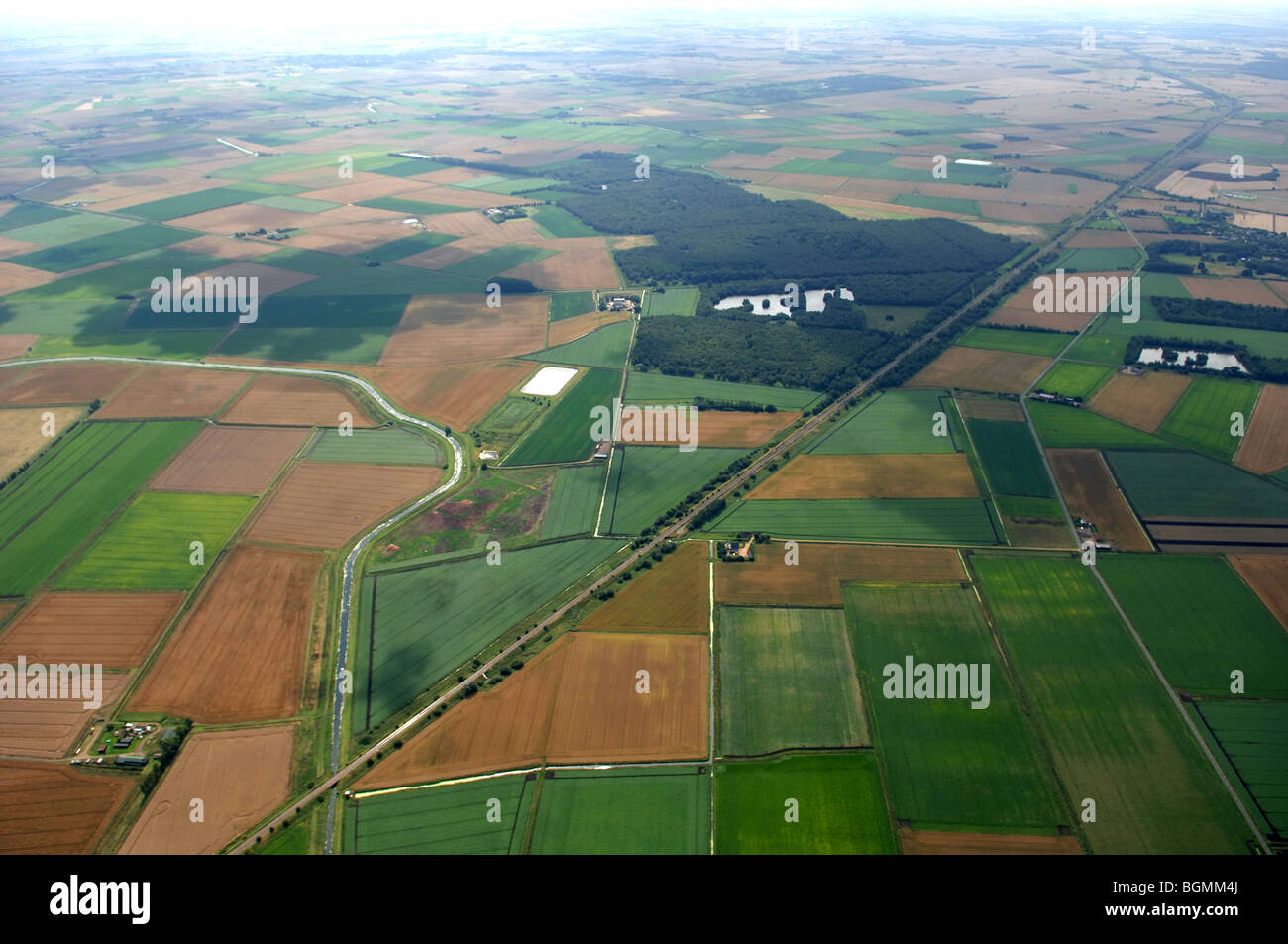 aerial view the Great Fen Project Stock Photo - Alamy