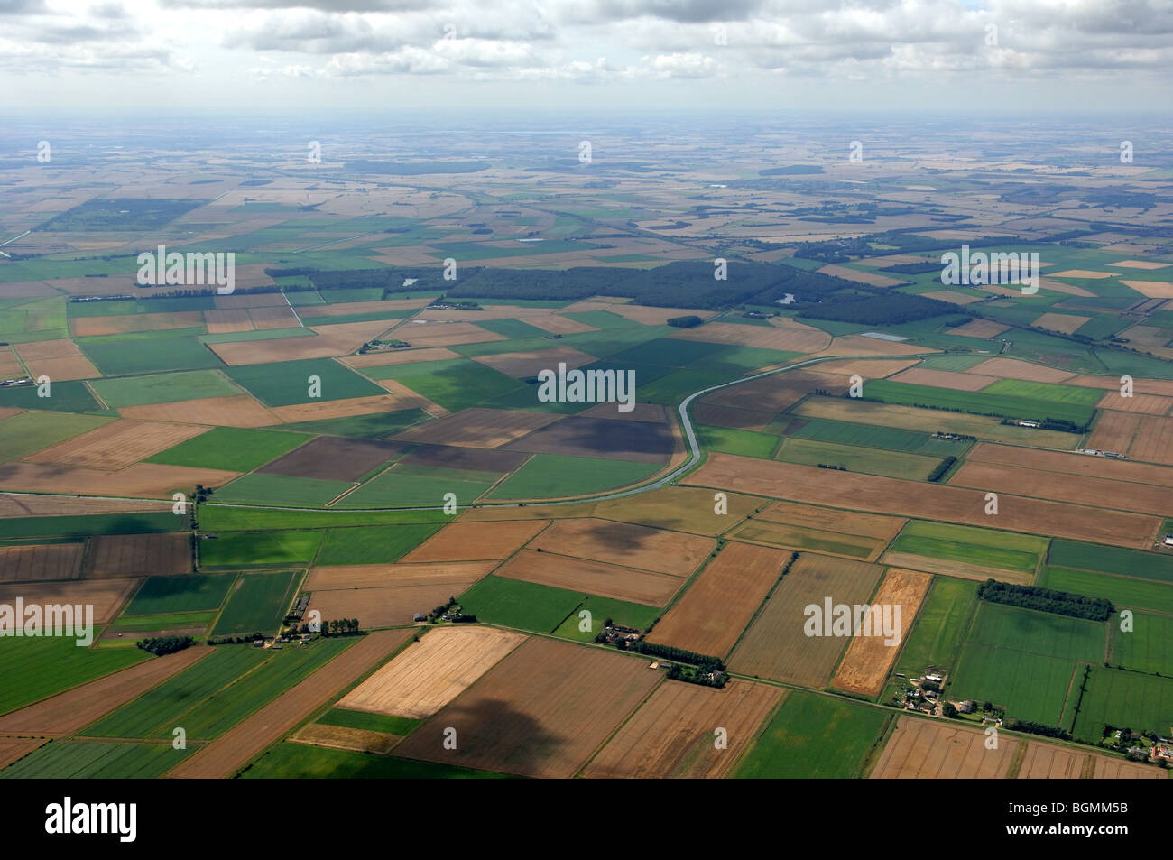 aerial view the Great Fen Project Stock Photo - Alamy