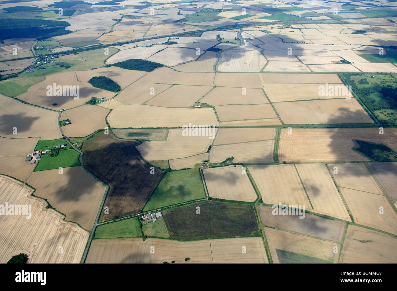 aerial view the Great Fen Project Stock Photo - Alamy