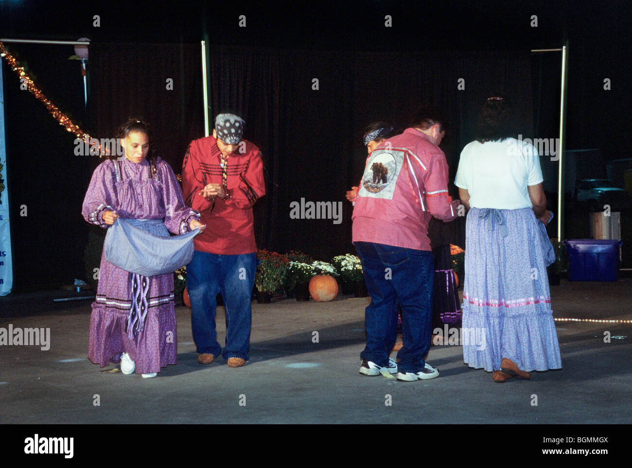 Couples dance the traditional Cherokee corn dance during the annual ...