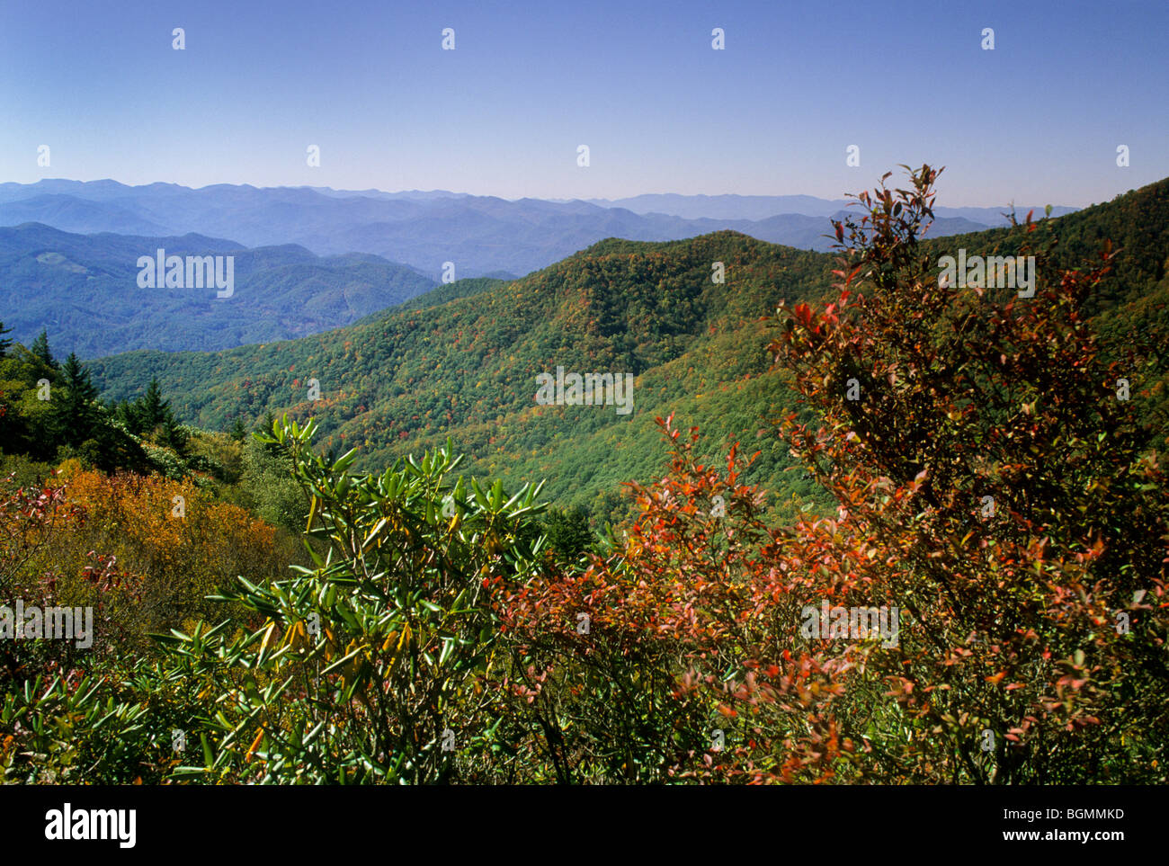 Traditional Cherokee homelands of the Smoky Mountain Range along the ...