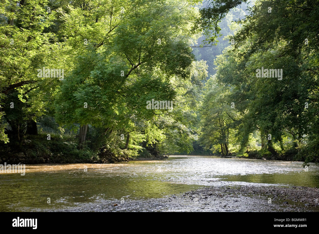 The river Lesse, Ardennes, Belgium Stock Photo - Alamy