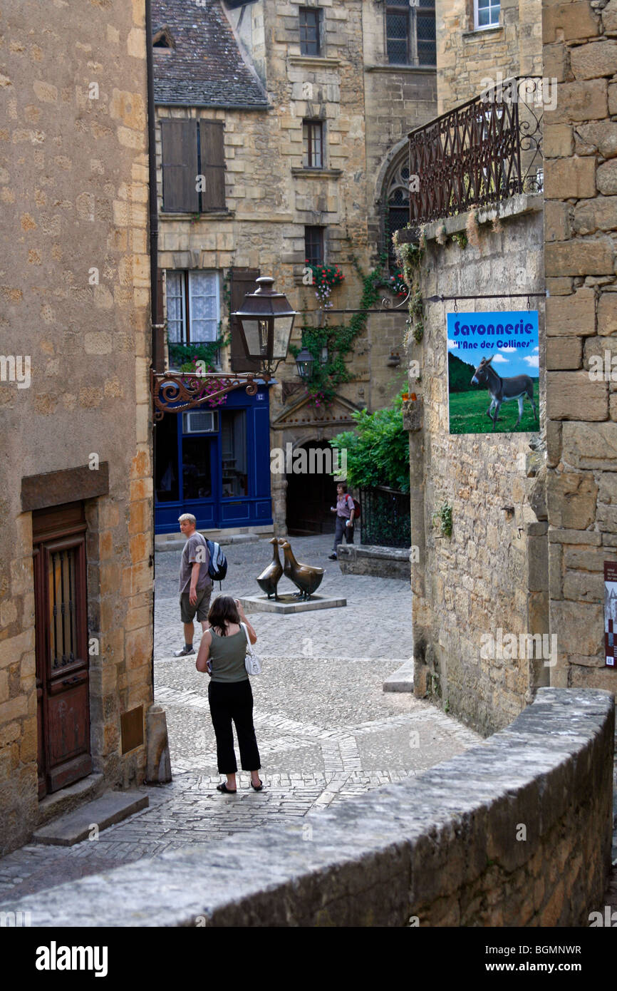 Sarlat Renaissance stone town Dordogne Aquitaine France Stock Photo - Alamy