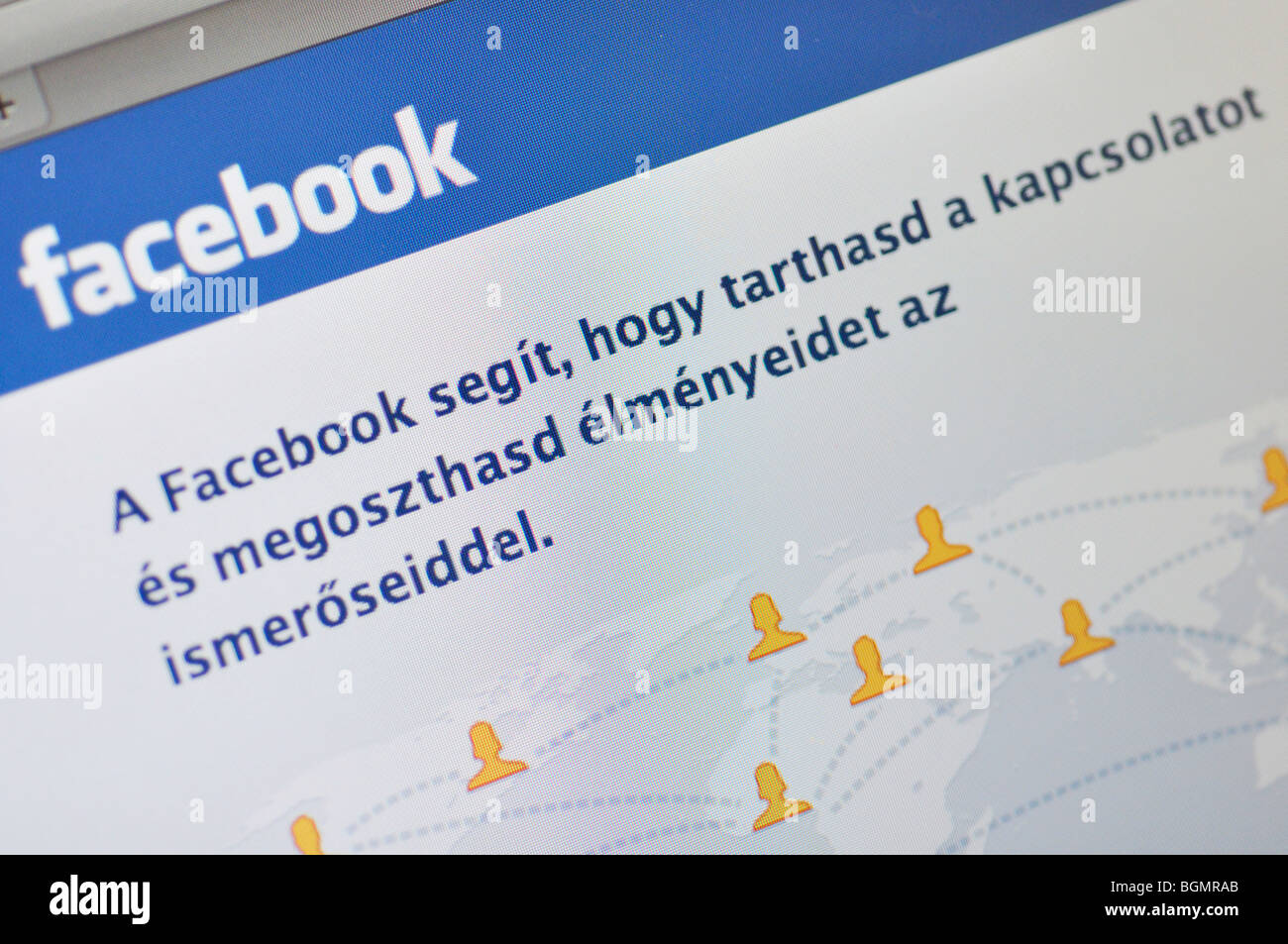 Facebook website - Hungarian Stock Photo - Alamy