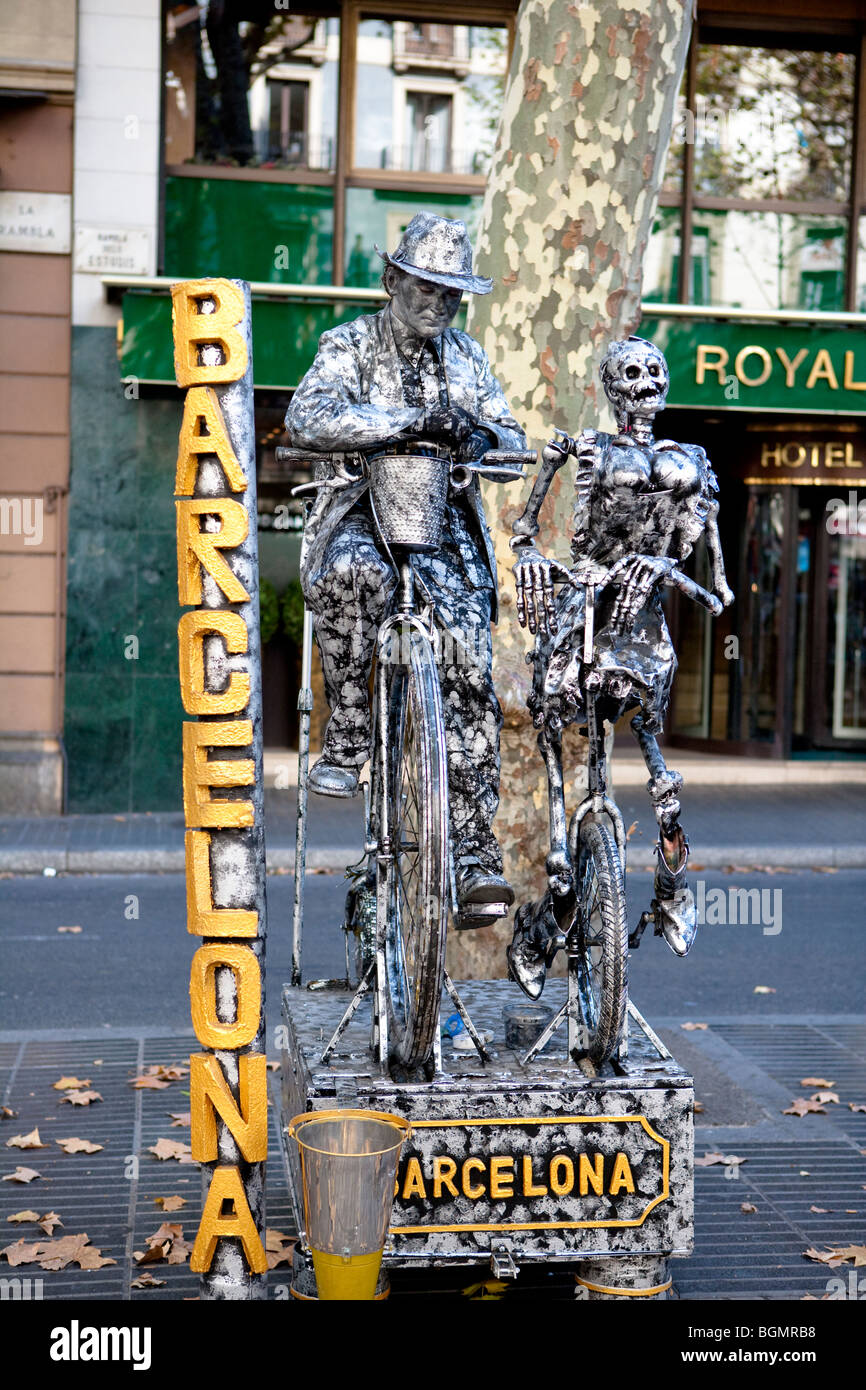 Barcelona - La Rambla - Animation Stock Photo - Alamy