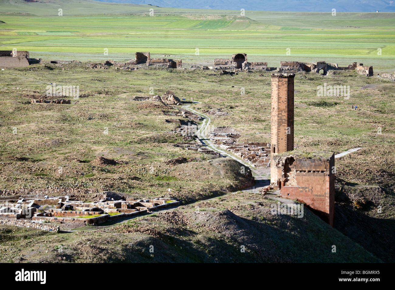 Ruins of the medieval Armenian city of Ani Kars Turkey Stock Photo - Alamy