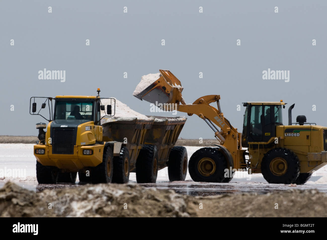 Salt works, Walvis Bay, Namibia Stock Photo - Alamy