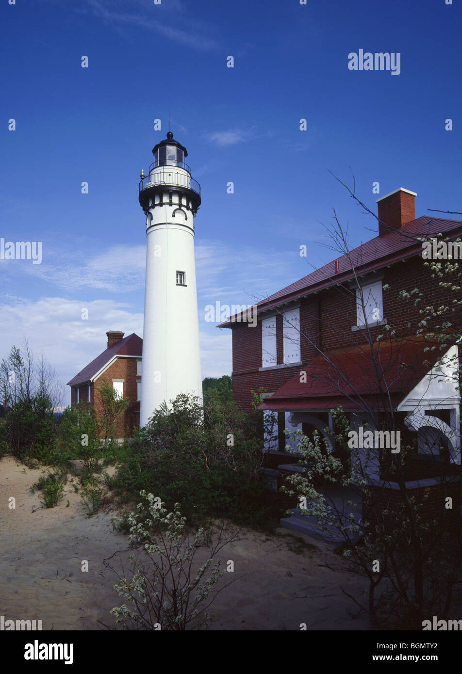 MICHIGAN - Au Sable Light Station built on the shores of Lake Superior ...