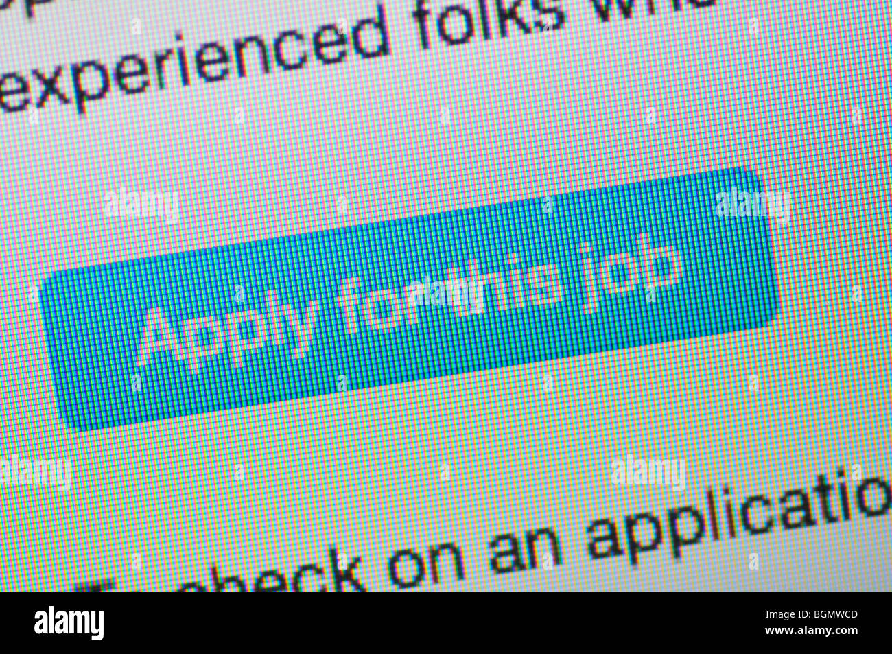 "Apply Now!" tab (job application online Stock Photo - Alamy