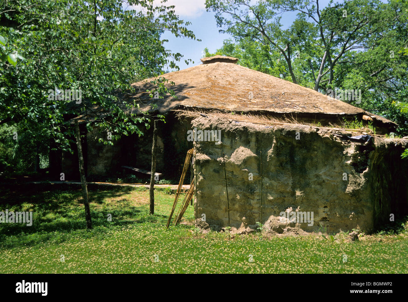 Traditional Cherokee Indian House In 1835, The Cherokee Were Promised